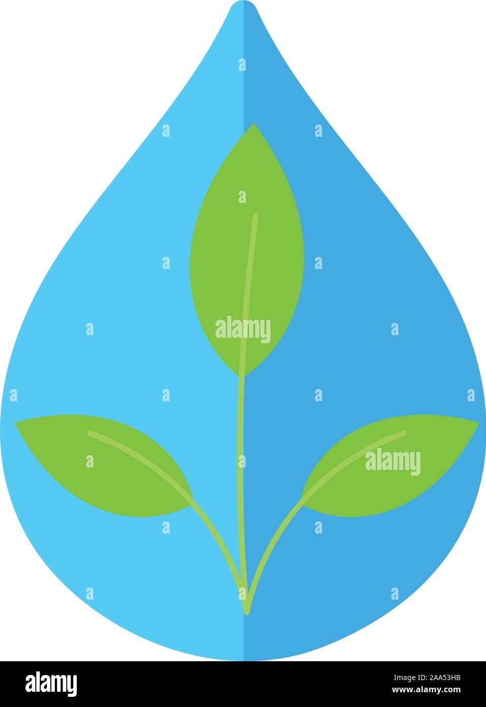 ecology renewable environment water plant icon vector illustration ...
