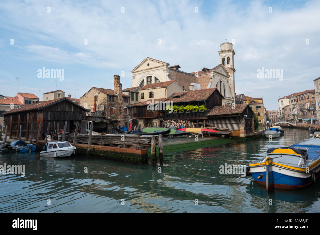 Squero di San Trovaso, traditional boatyard in Venice, Italy Stock ...