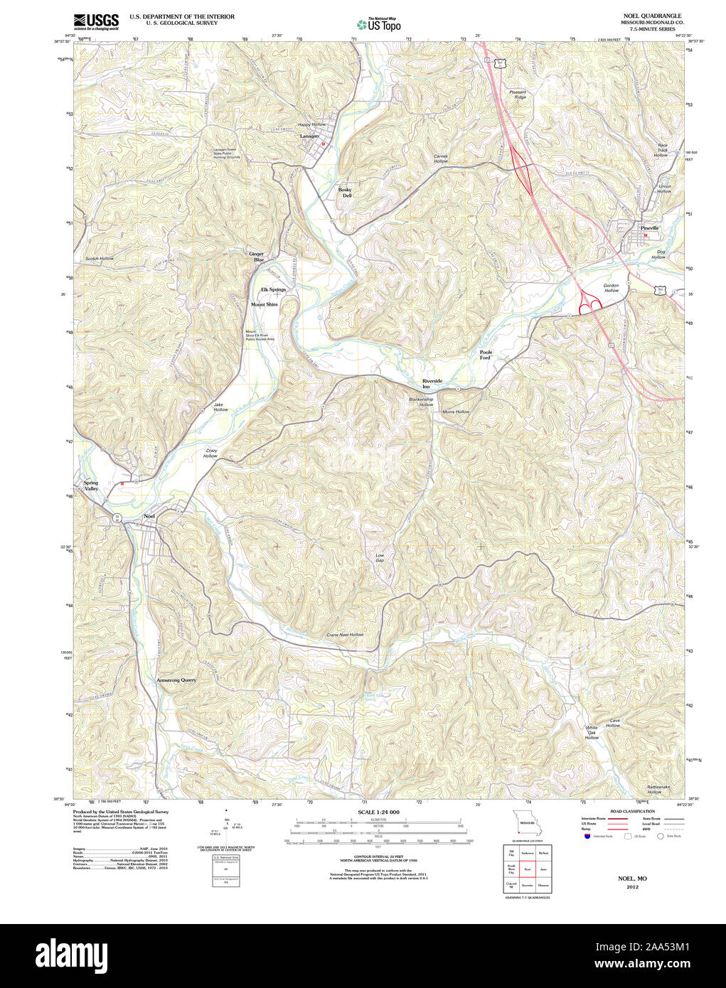 Noel missouri map Cut Out Stock Images & Pictures - Alamy