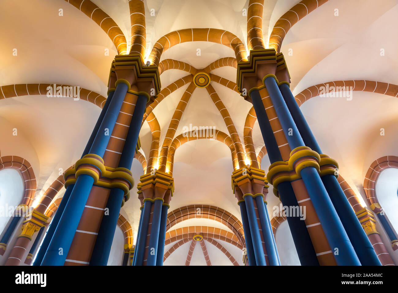 Ceiling in old castle, ancient building, Europe Stock Photo - Alamy