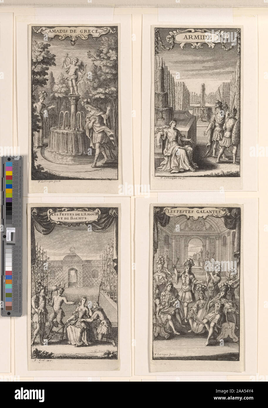 A scene from Lully's opera Armide, premiered at the Paris Opéra ...