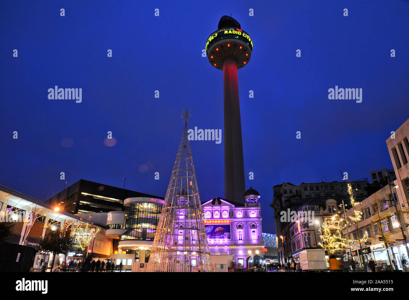 Liverpool at night Stock Photo - Alamy