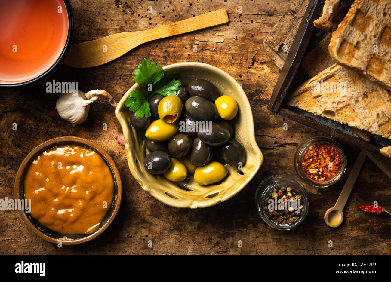 Olive paste toast hi-res stock photography and images - Alamy