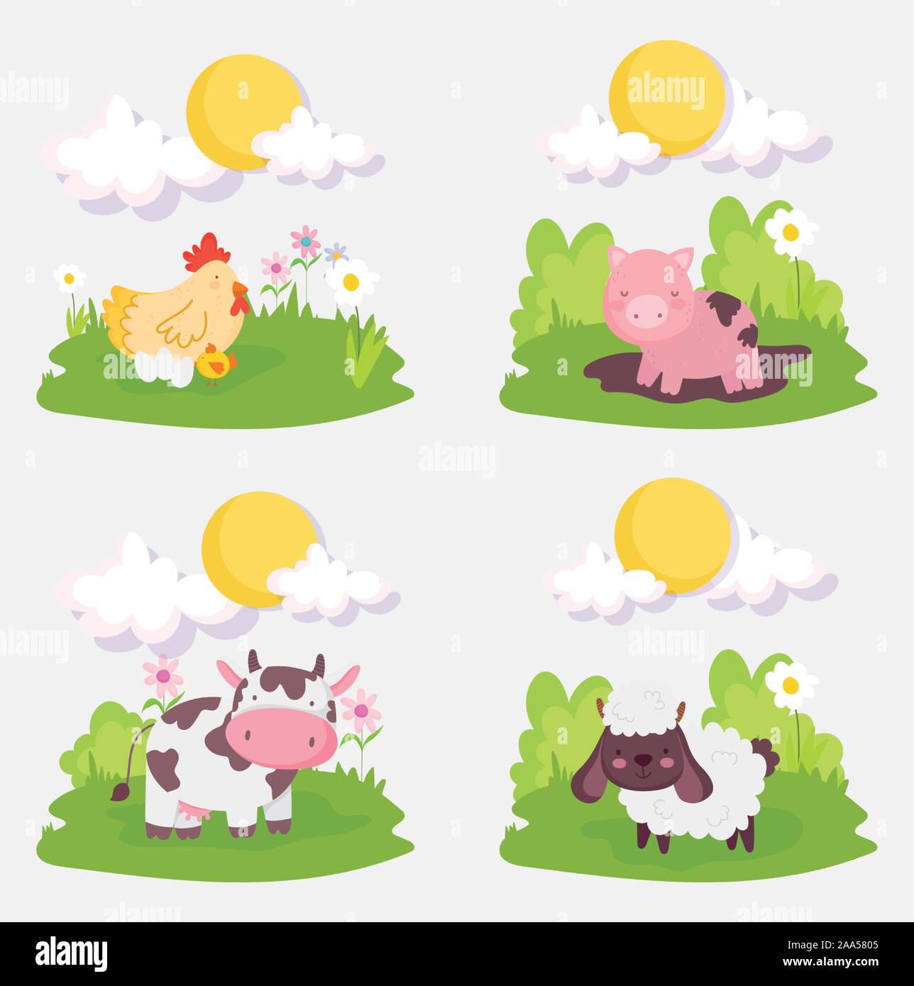 Farm Animals Chicken Pig High Resolution Stock Photography and Images ...