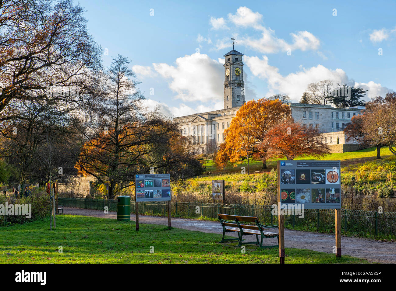 Autumn afternoon at Highfields University Park, Nottingham England UK ...