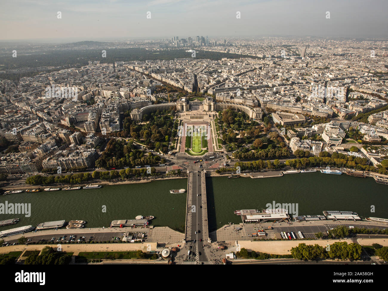 VIEW OVER PARIS FROM EIFFEL TOWER Stock Photo - Alamy