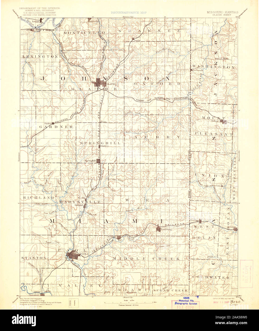 Olathe map hi-res stock photography and images - Alamy