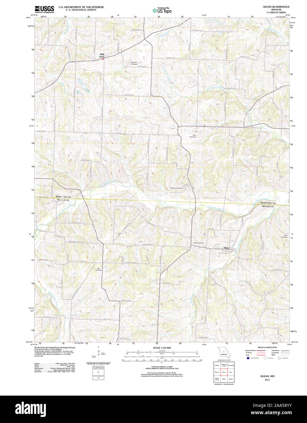 Map of olean hi-res stock photography and images - Alamy