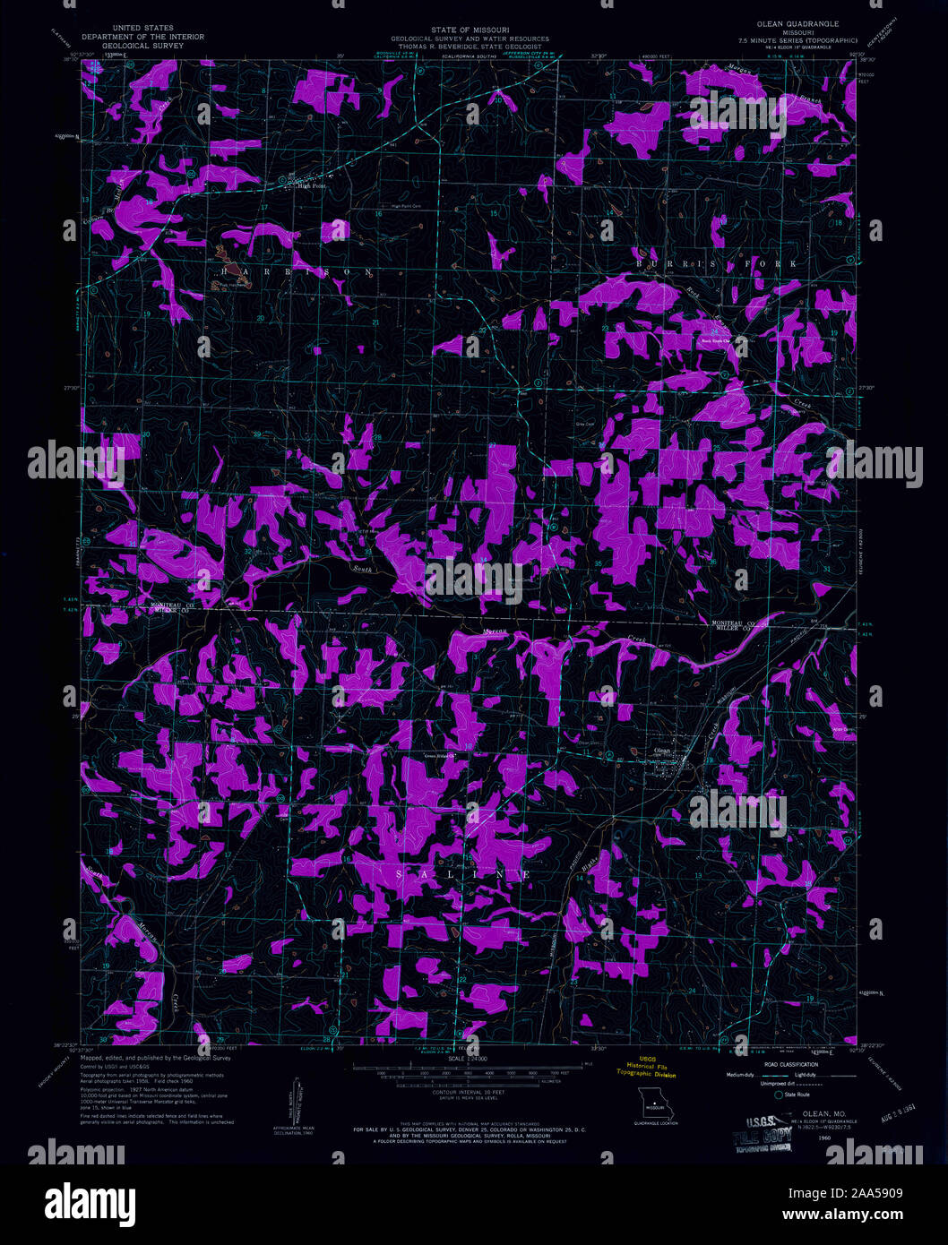 Map of olean hi-res stock photography and images - Alamy