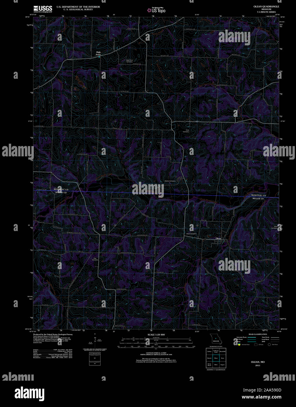 Map of olean hi-res stock photography and images - Alamy