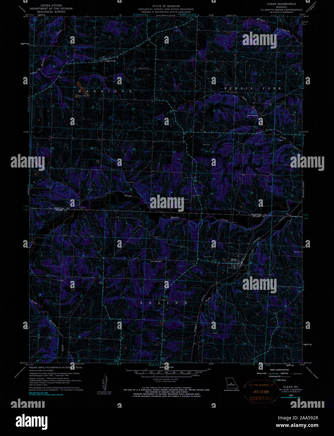 Map of olean hi-res stock photography and images - Alamy