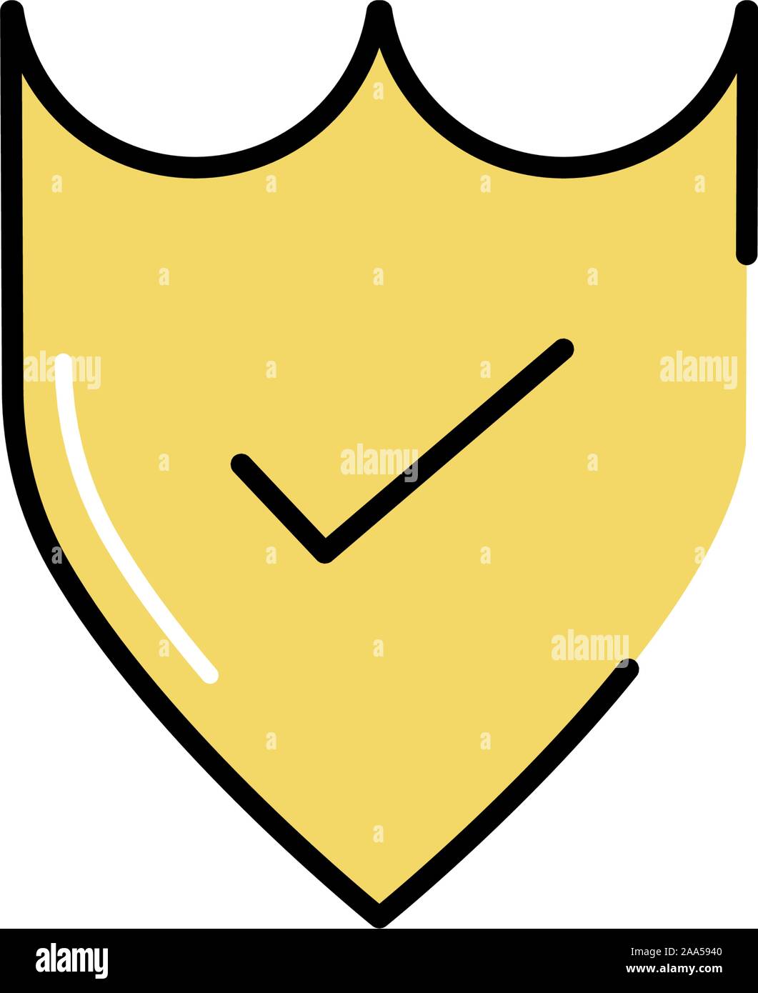 shield security with check symbol Stock Vector Image & Art - Alamy