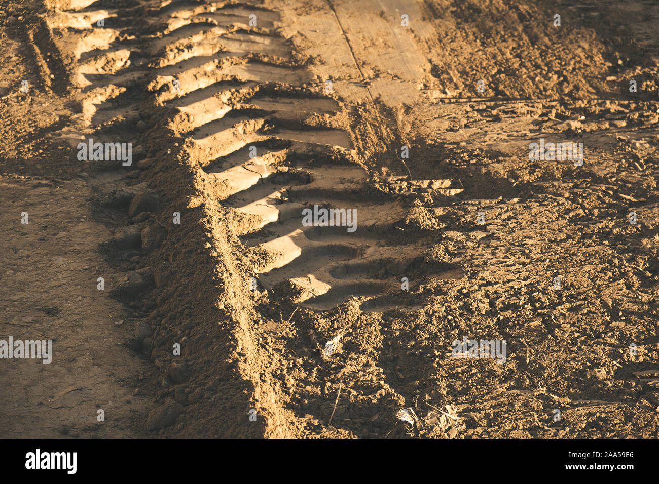 Tire tracks in soil hi-res stock photography and images - Alamy