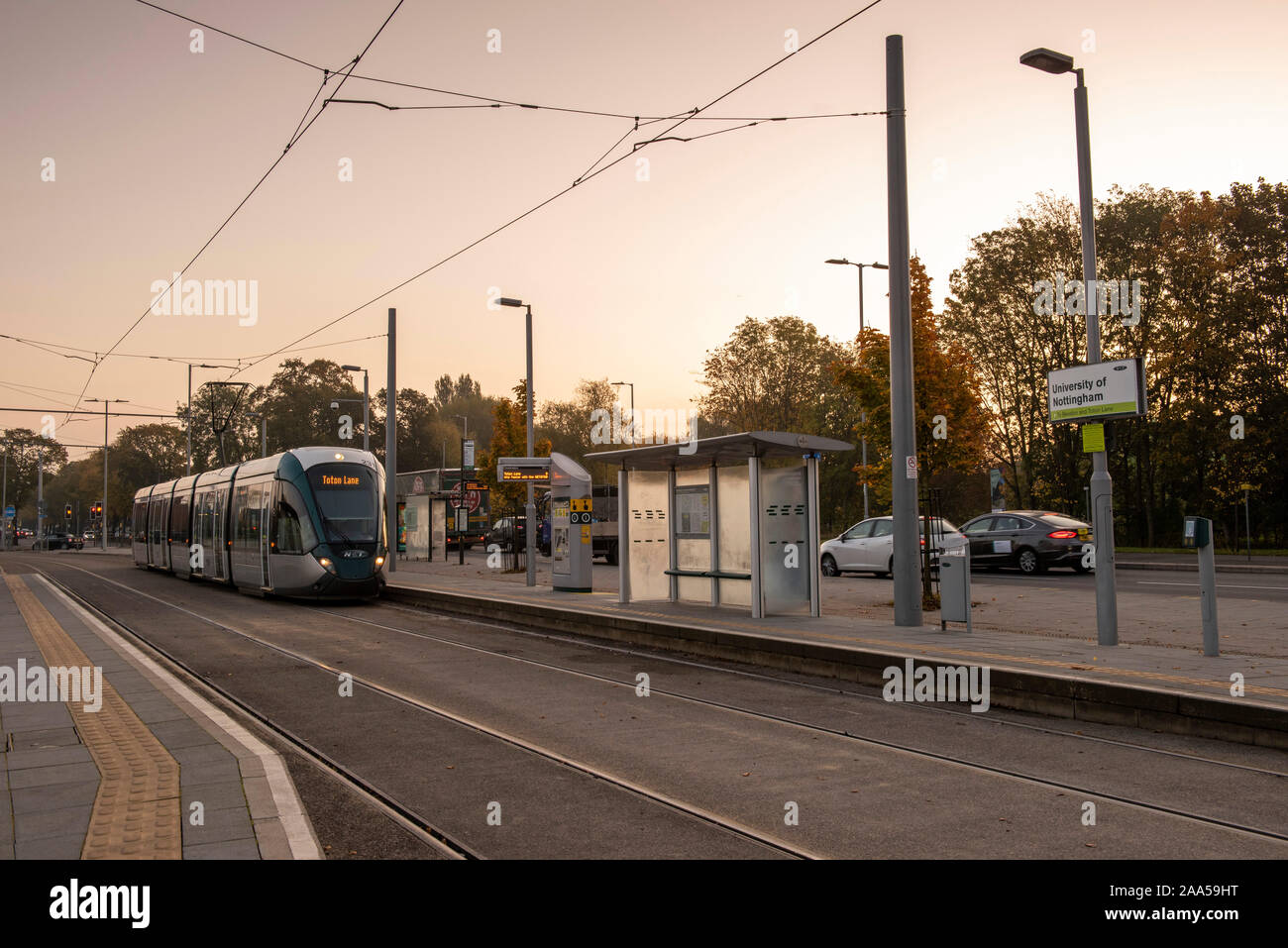 Nottingham tram stop hi-res stock photography and images - Alamy