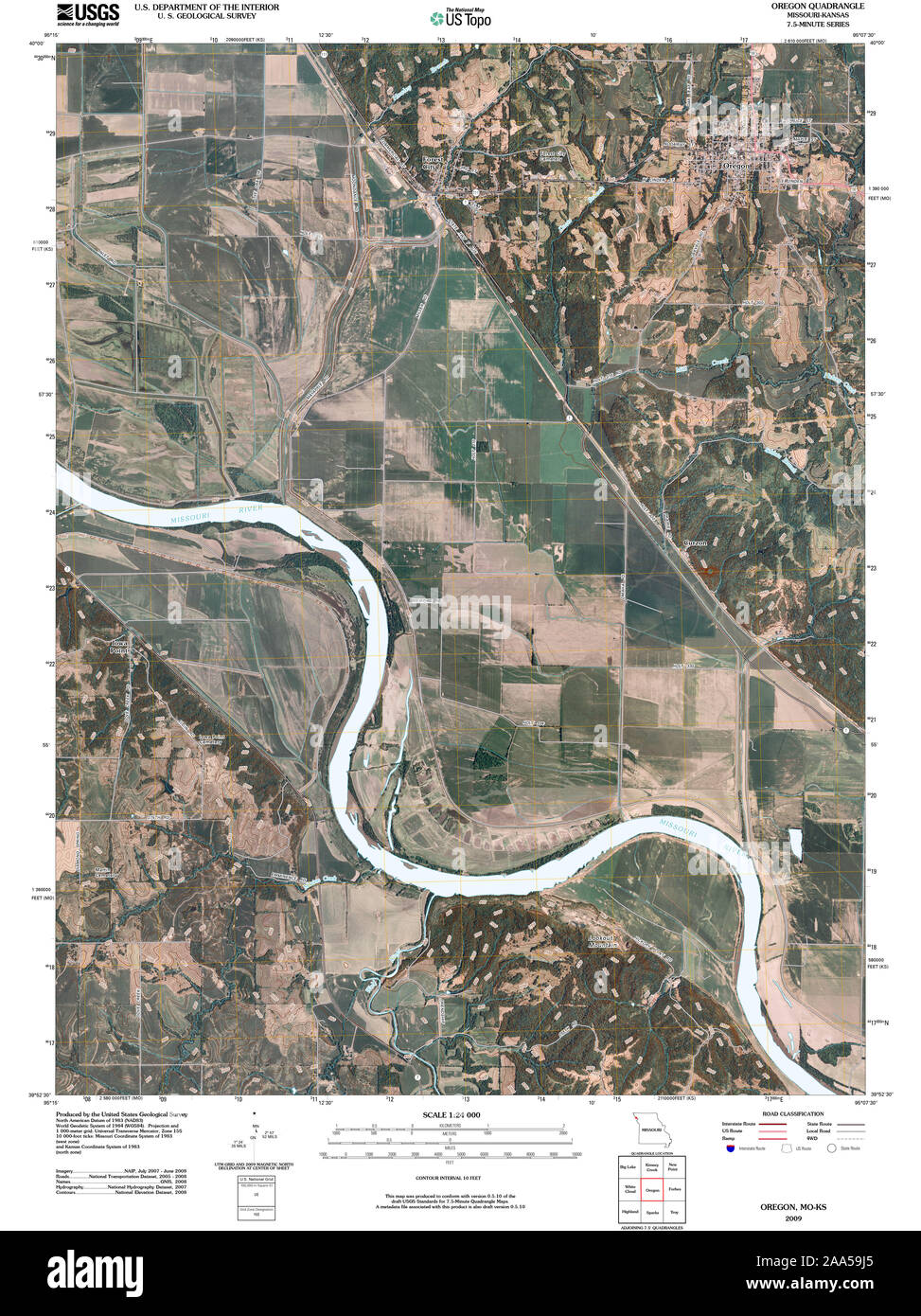 Map of oregon missouri hi-res stock photography and images - Alamy