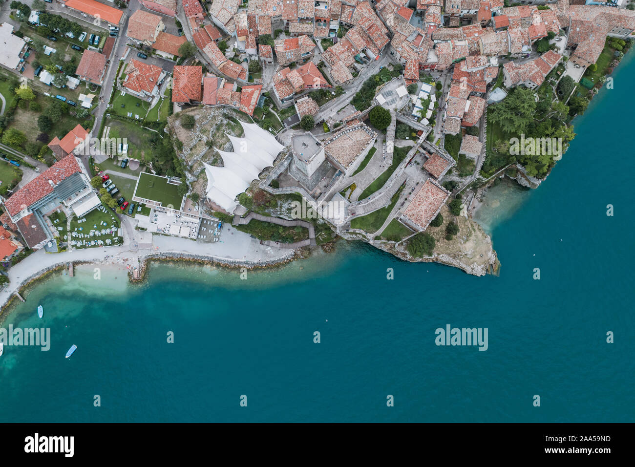 Garda lake drone landscape hi-res stock photography and images - Alamy