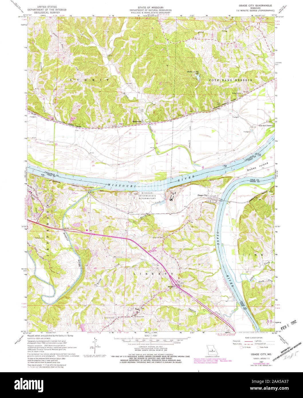Osage missouri map hi-res stock photography and images - Alamy