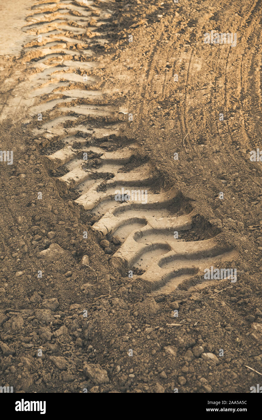 Tire tracks soil hi-res stock photography and images - Alamy