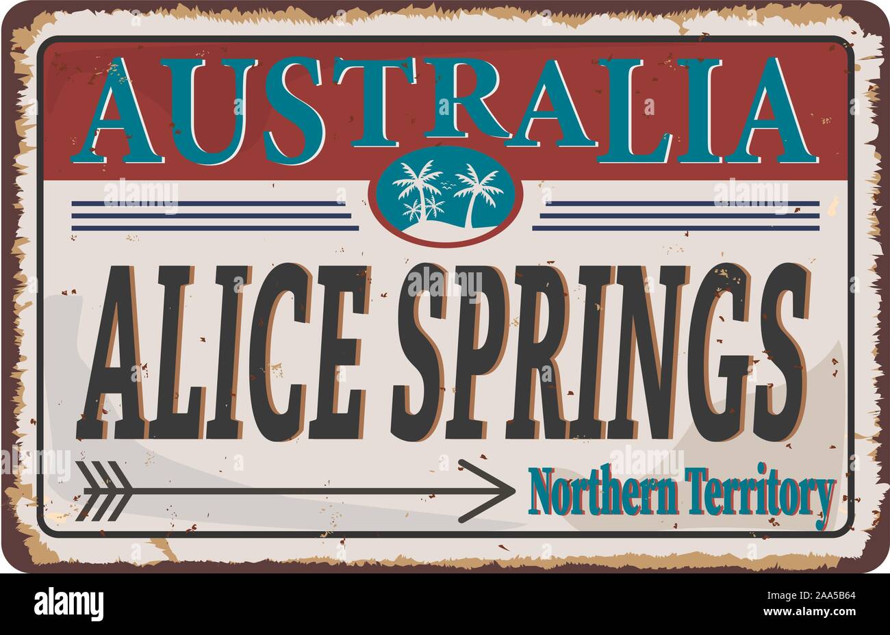 Alice springs welcome sign Stock Vector Images - Alamy
