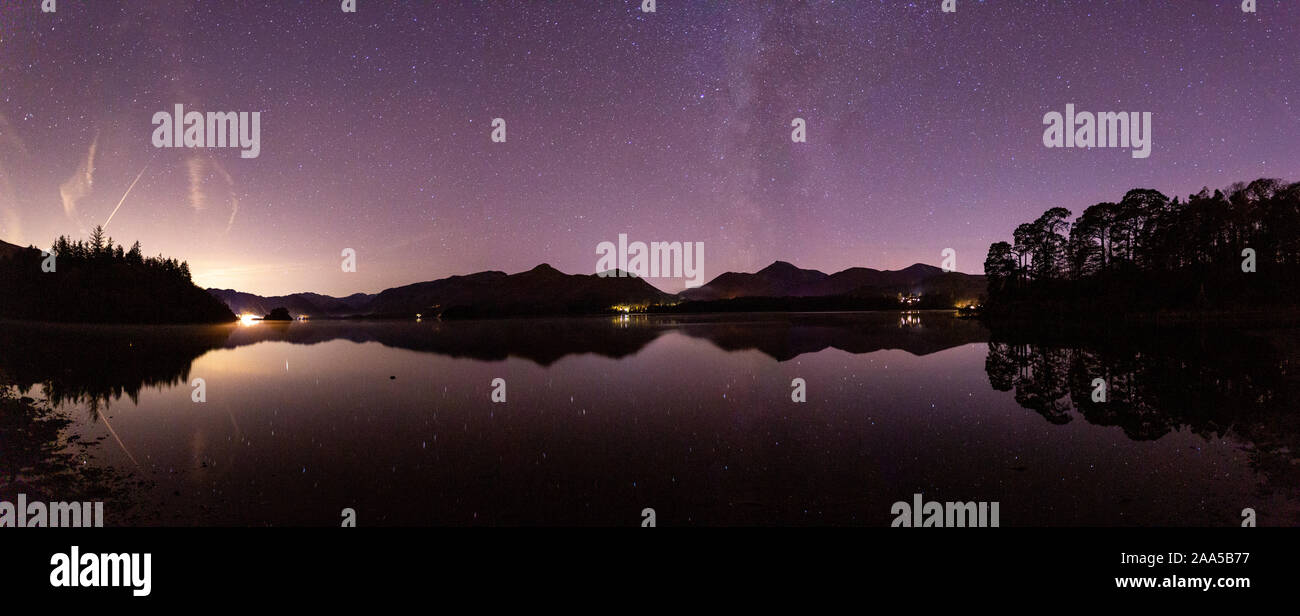 Star Reflections in Ullswater Stock Photo - Alamy