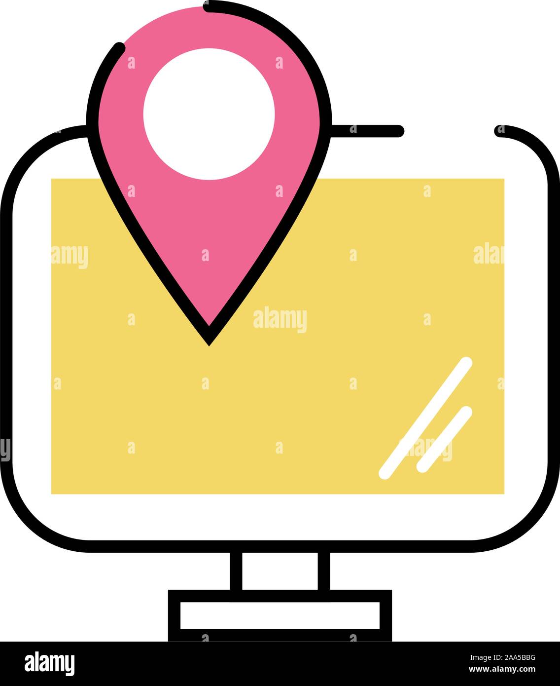 pin location mark in computer Stock Vector Image & Art - Alamy