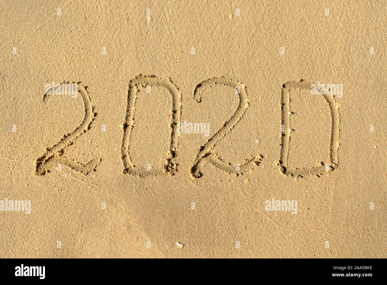 2020 new year beach hi-res stock photography and images - Alamy