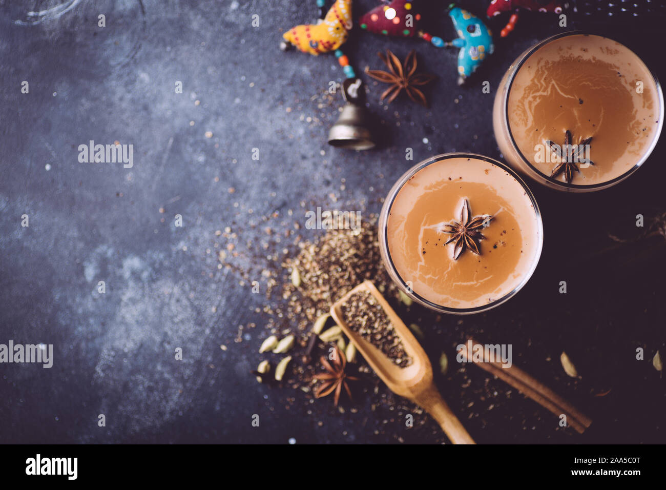 Masala tea (Masala chai). A traditional hot drink in India and South ...