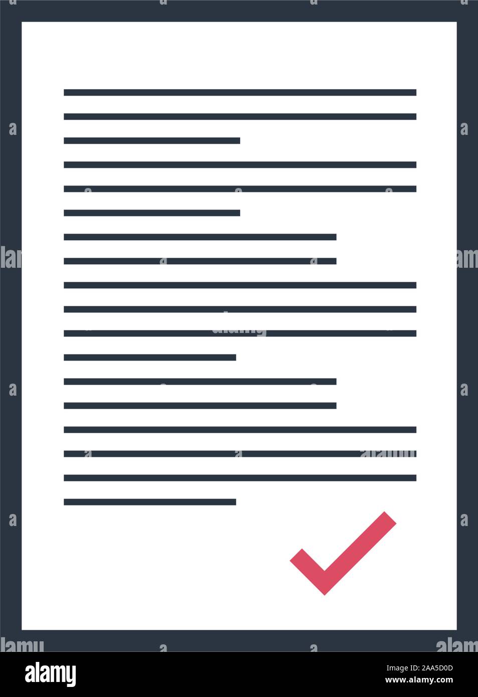 Accepted and verified file, check symbol on paper. Stock Vector ...