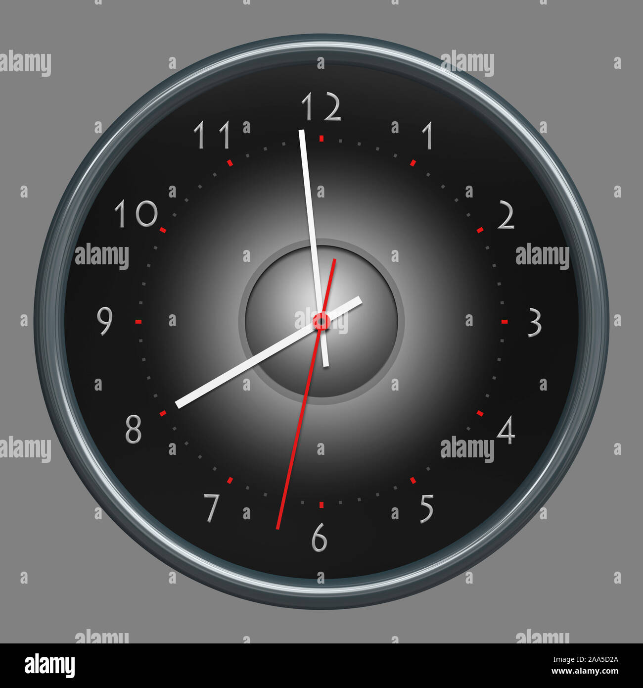 Das einfache Ziffernblatt einer Uhr Stock Photo - Alamy