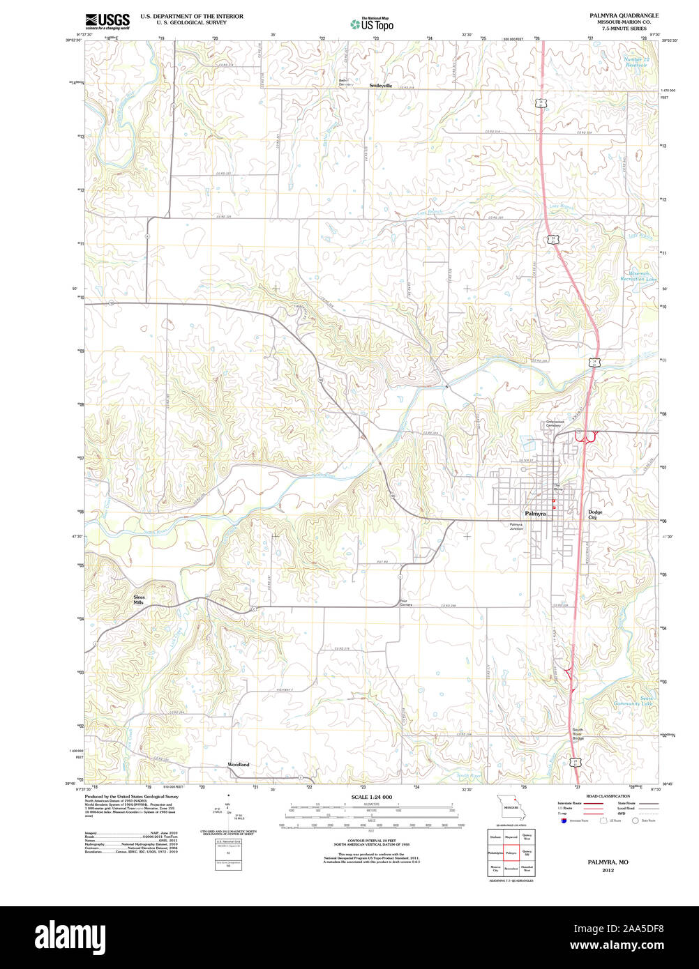 Map of palmyra missouri hi-res stock photography and images - Alamy