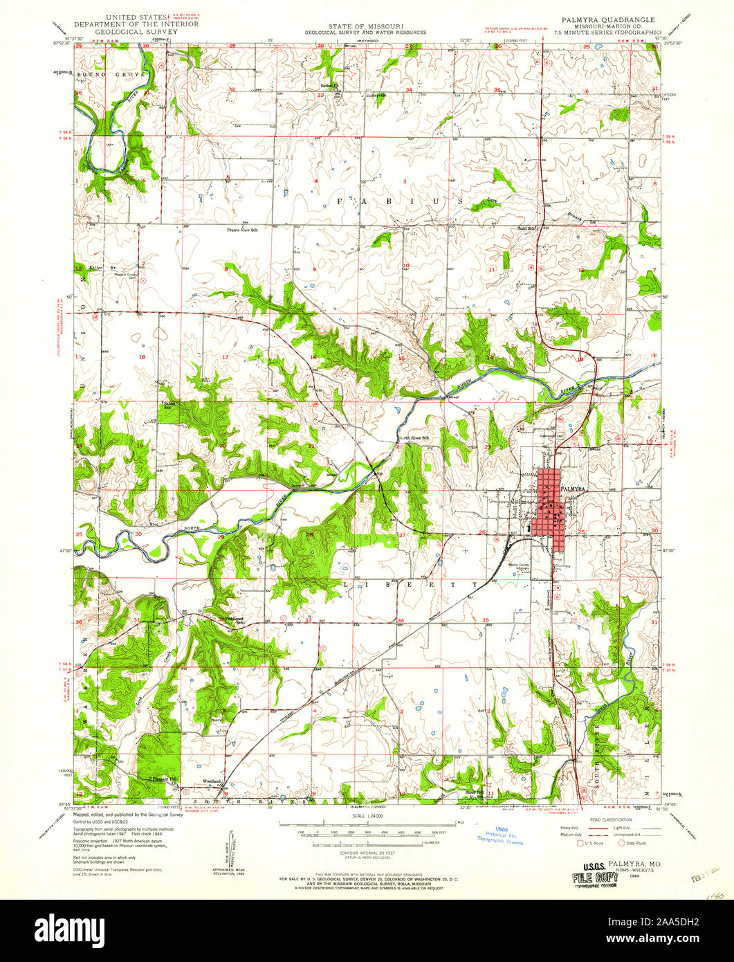 Map of palmyra missouri hi-res stock photography and images - Alamy