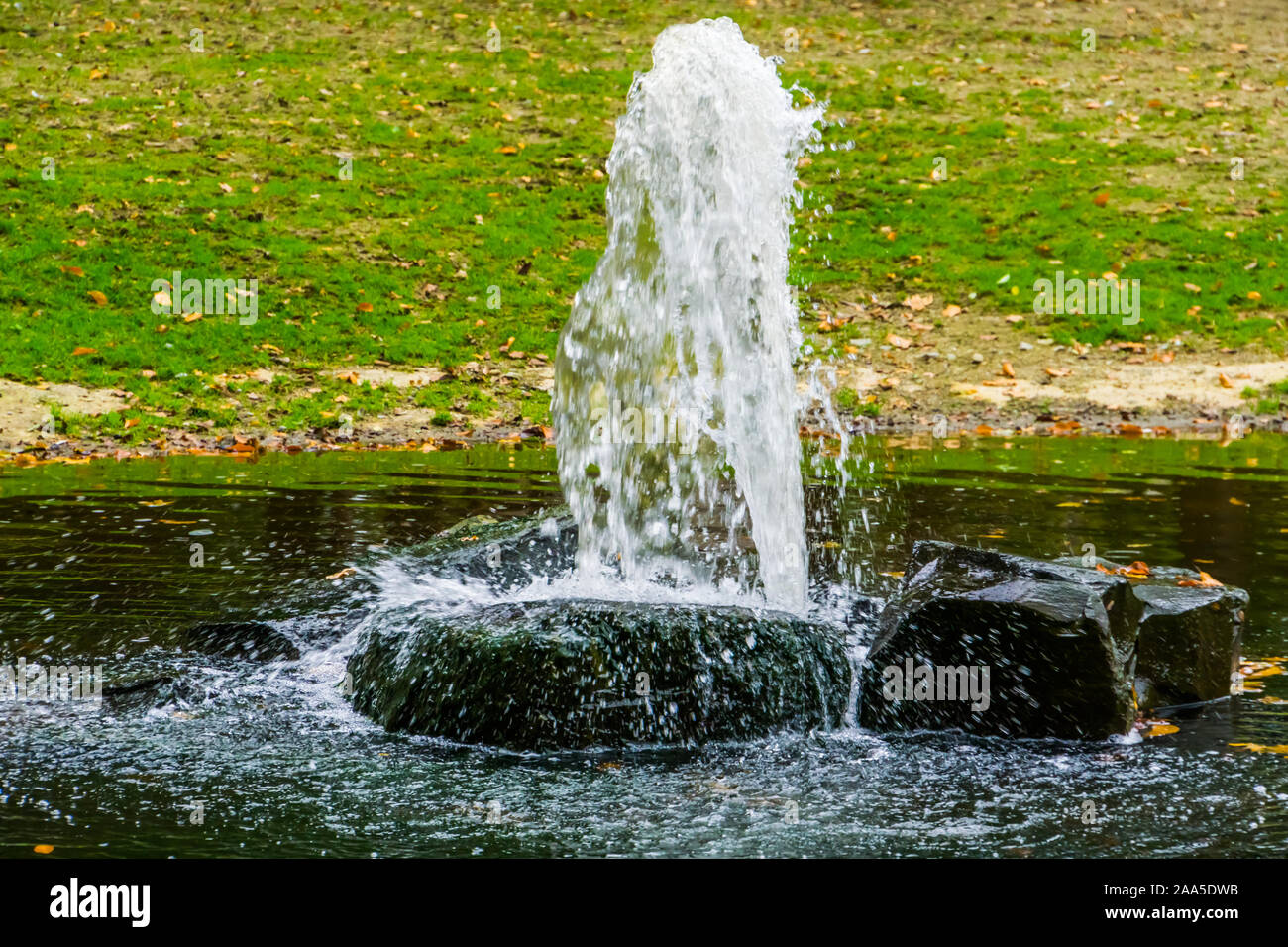 Water Spraying From A Fountain