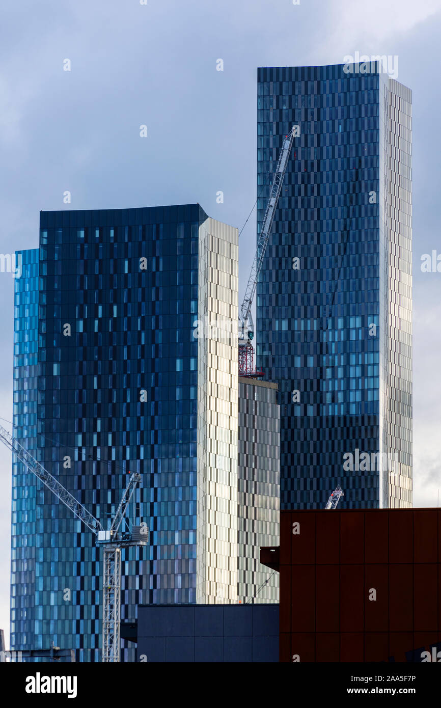 The Deansgate Square apartment blocks, Manchester, England, UK Stock ...