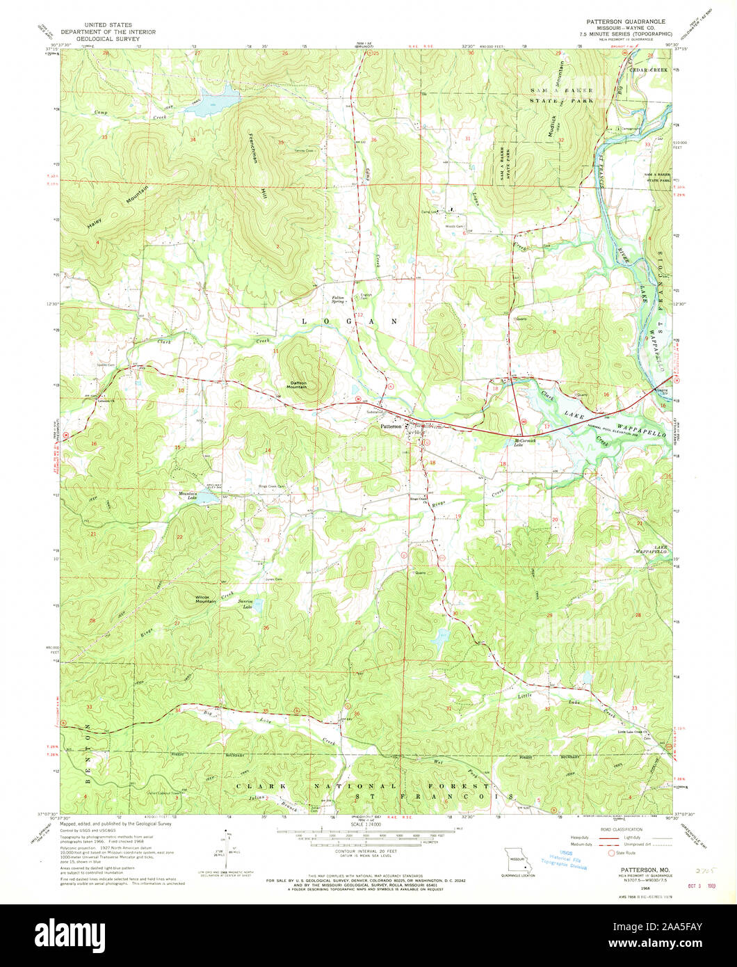 Patterson missouri map Cut Out Stock Images & Pictures - Alamy