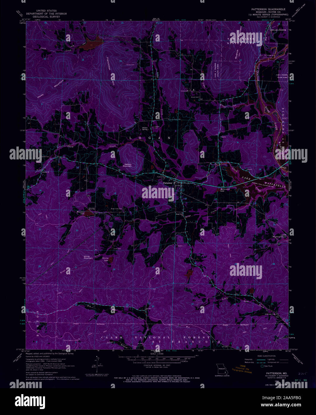 Map of patterson missouri hi-res stock photography and images - Alamy