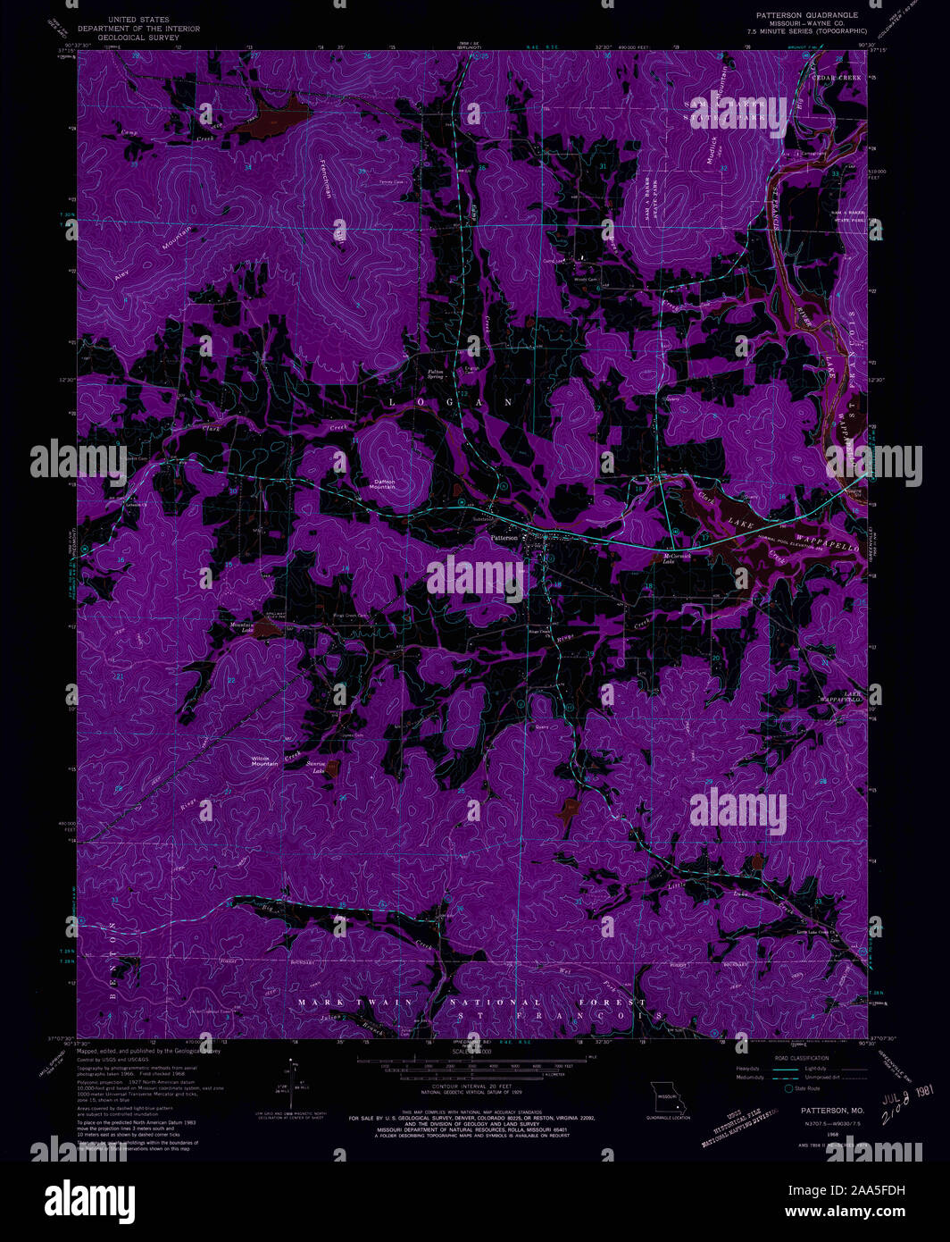 Patterson missouri map hi-res stock photography and images - Alamy