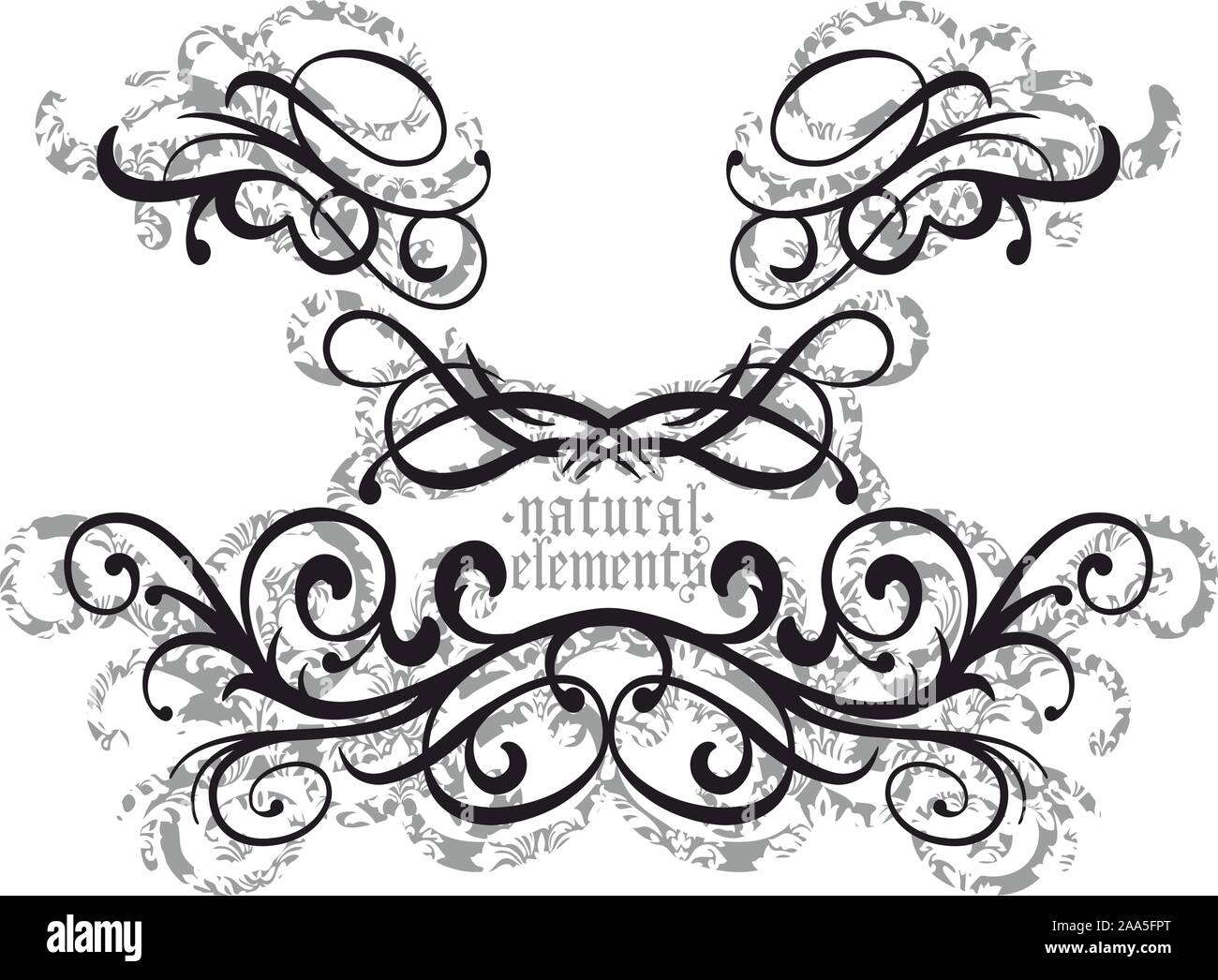 Ornamental floral pattern. Natural elements. - Vector Stock Vector ...