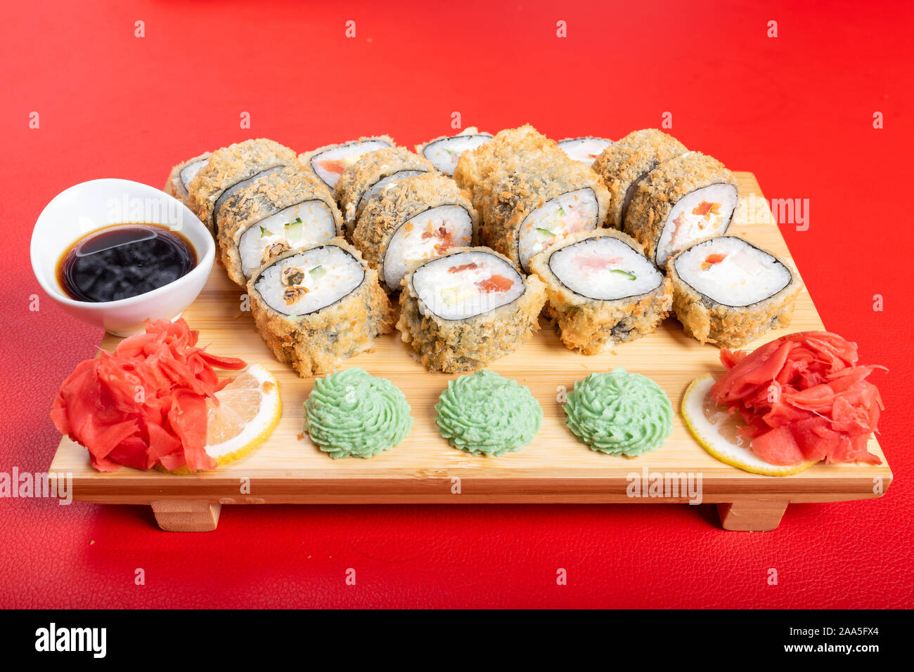 Set of baked rolls with various fillings Stock Photo - Alamy