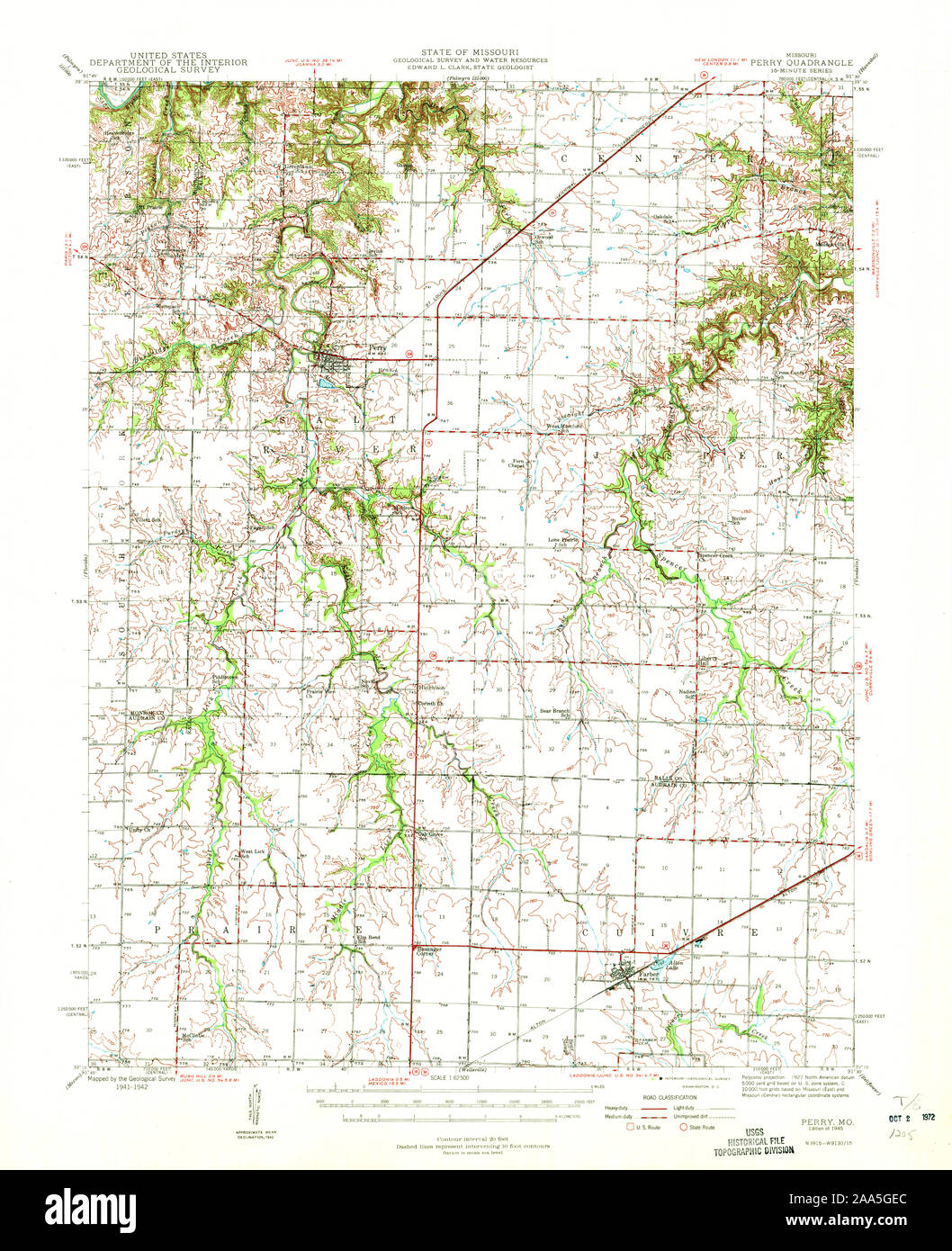 Perry missouri map hi-res stock photography and images - Alamy
