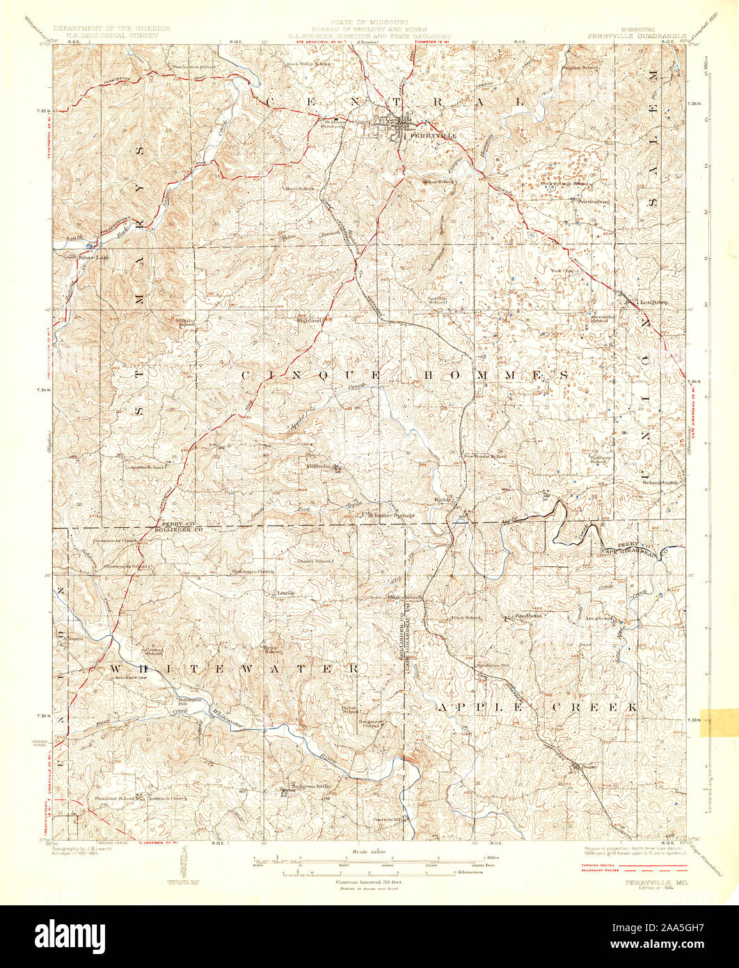 Map of perryville hi-res stock photography and images - Alamy