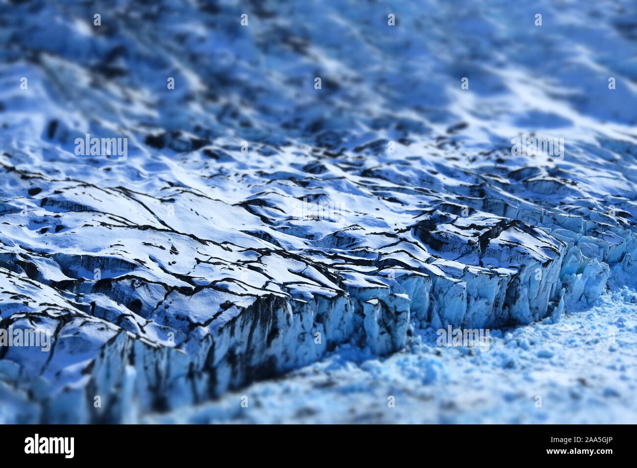 Miniature tilt shift style aerial photo of the leading edge of Colony ...