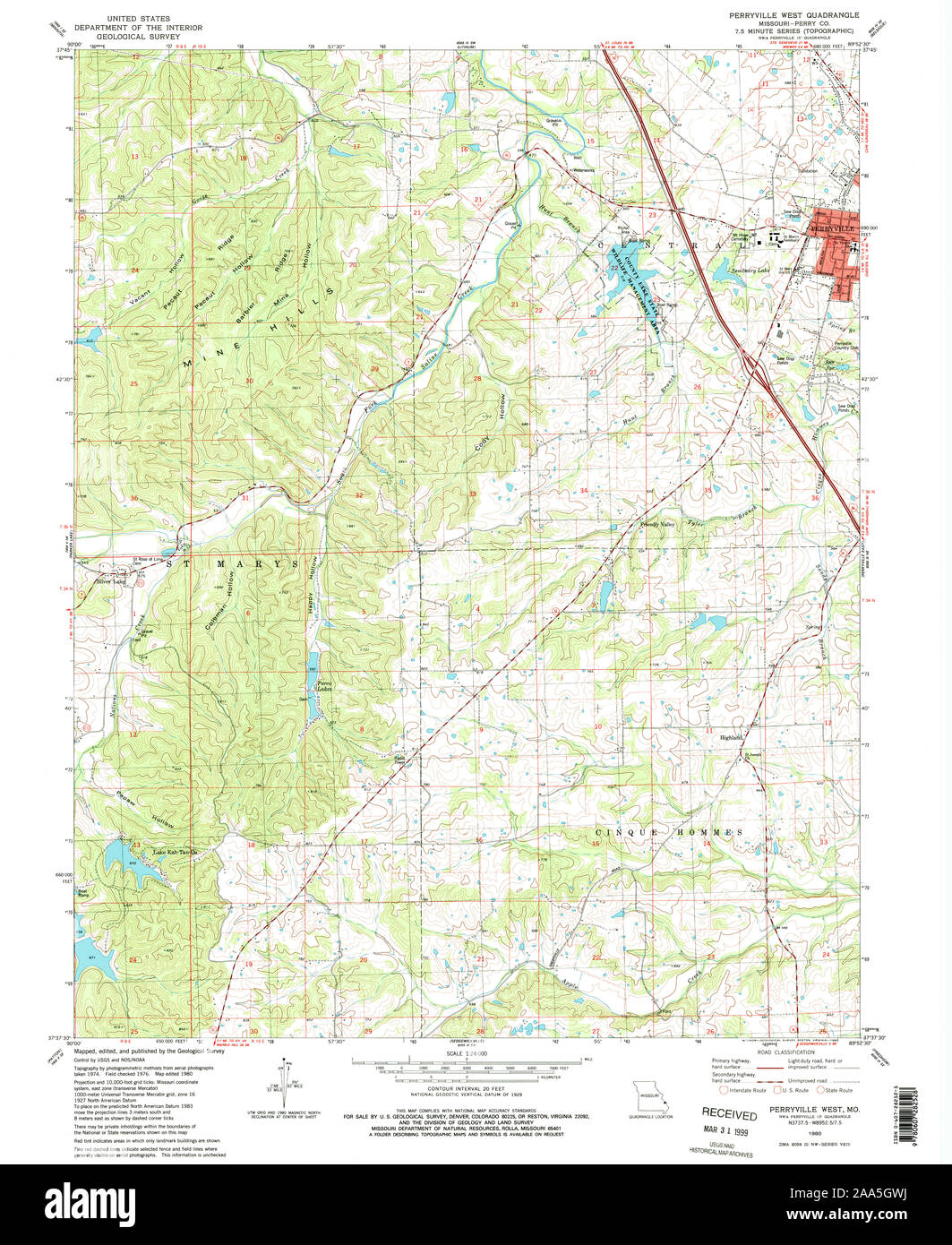 Map of perryville hi-res stock photography and images - Alamy