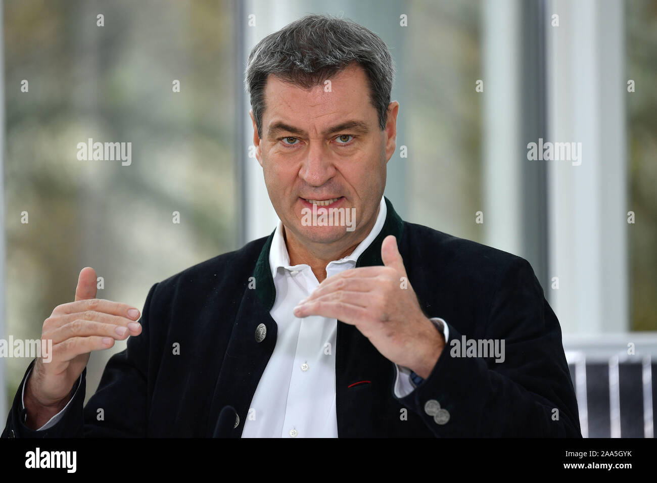 Markus SOEDER (Bavarian State Premier and CSU Chairman), gesture ...