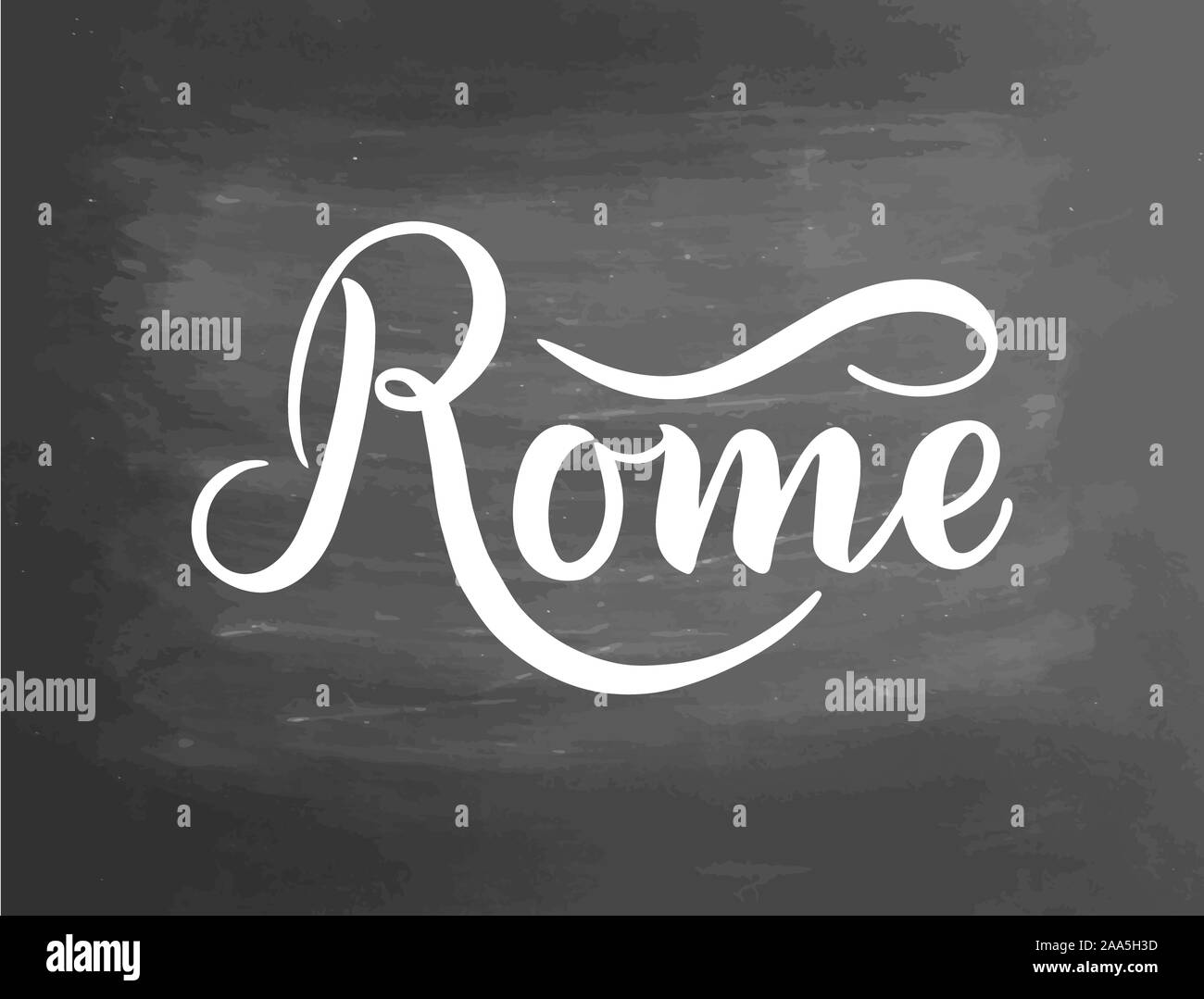 Rome, Italy. City typography lettering design. Hand drawn brush ...
