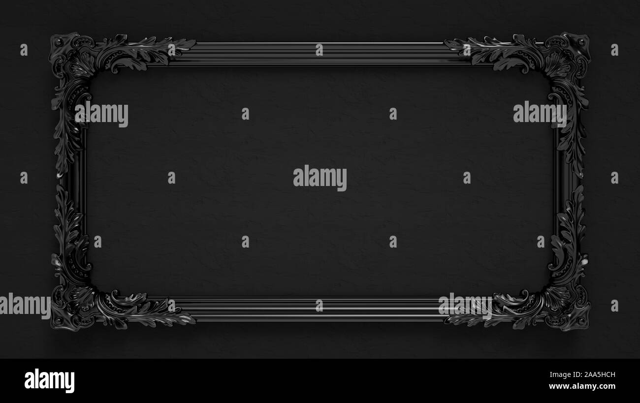 Black frame design abstract 3d hi-res stock photography and images - Alamy