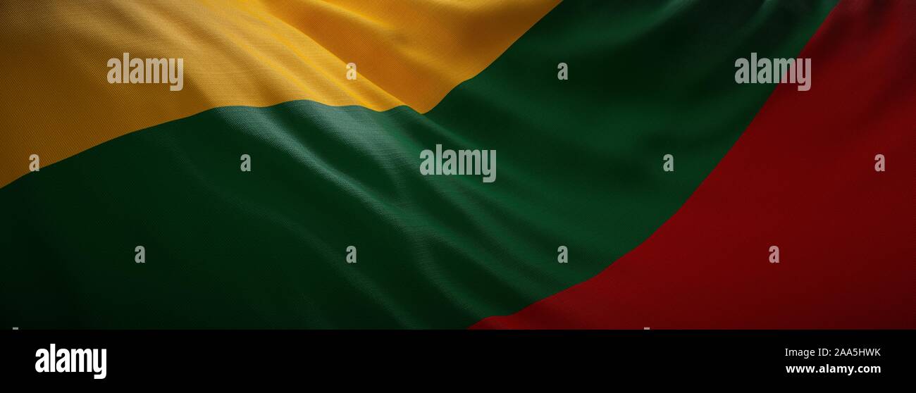 Official flag of Lithuania. Web Banner Stock Photo - Alamy