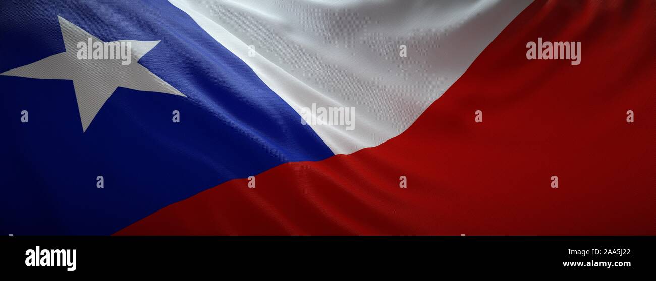 Official flag of Chile. Web Banner Stock Photo - Alamy