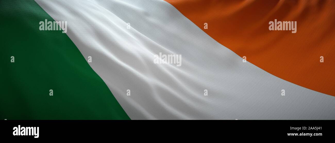 Official flag of Ireland. Web Banner Stock Photo - Alamy