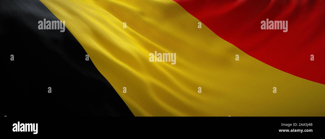 Official flag of Belgium. Web Banner Stock Photo - Alamy