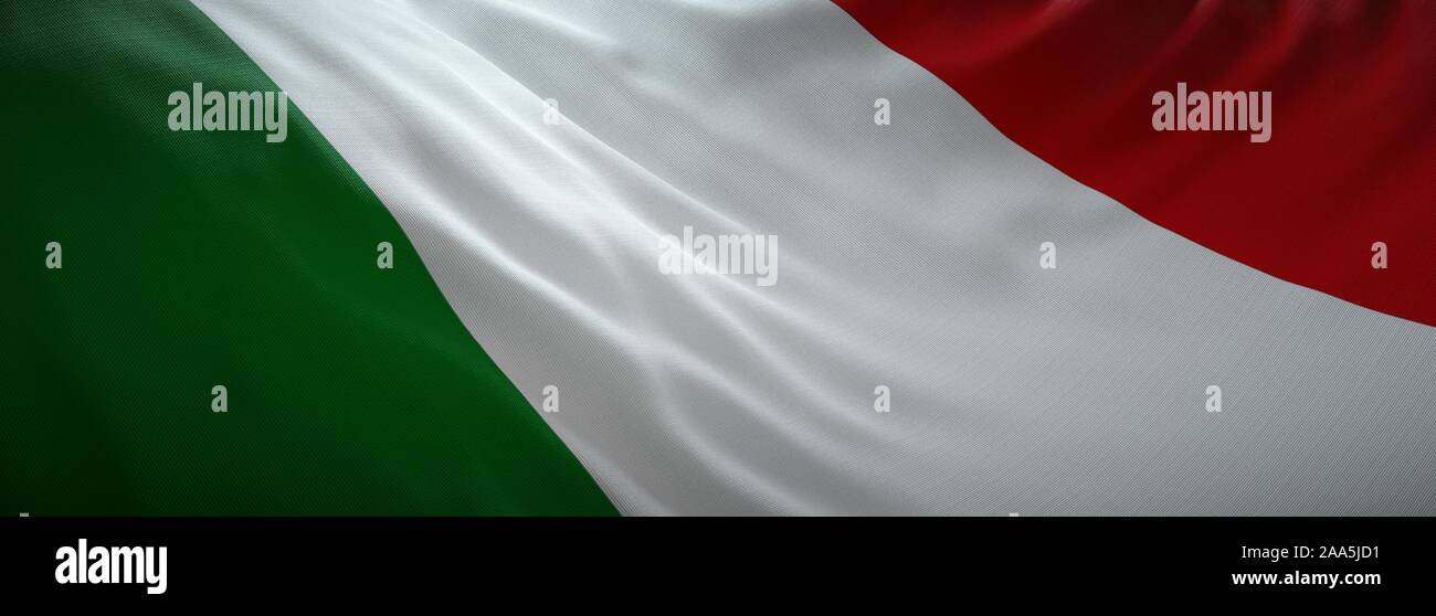 Official flag of Italy. Web Banner Stock Photo - Alamy